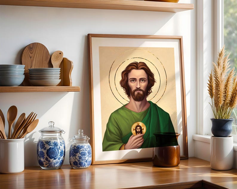 St Jude Thaddeus Icon, All Saints Day Art, Digital Download, Religious ...