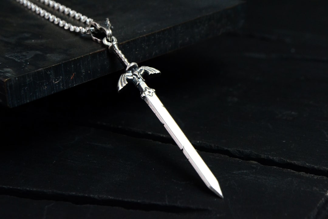 Broken Zelda Master Sword Necklace – 925 Sterling Silver Zelda Jewelry ...