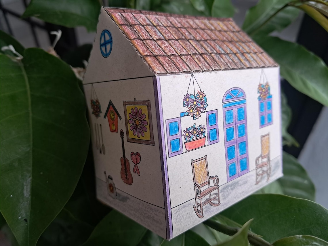 Printable Nativity House: 3D Colombian Casita DIY Christmas Craft (cut ...