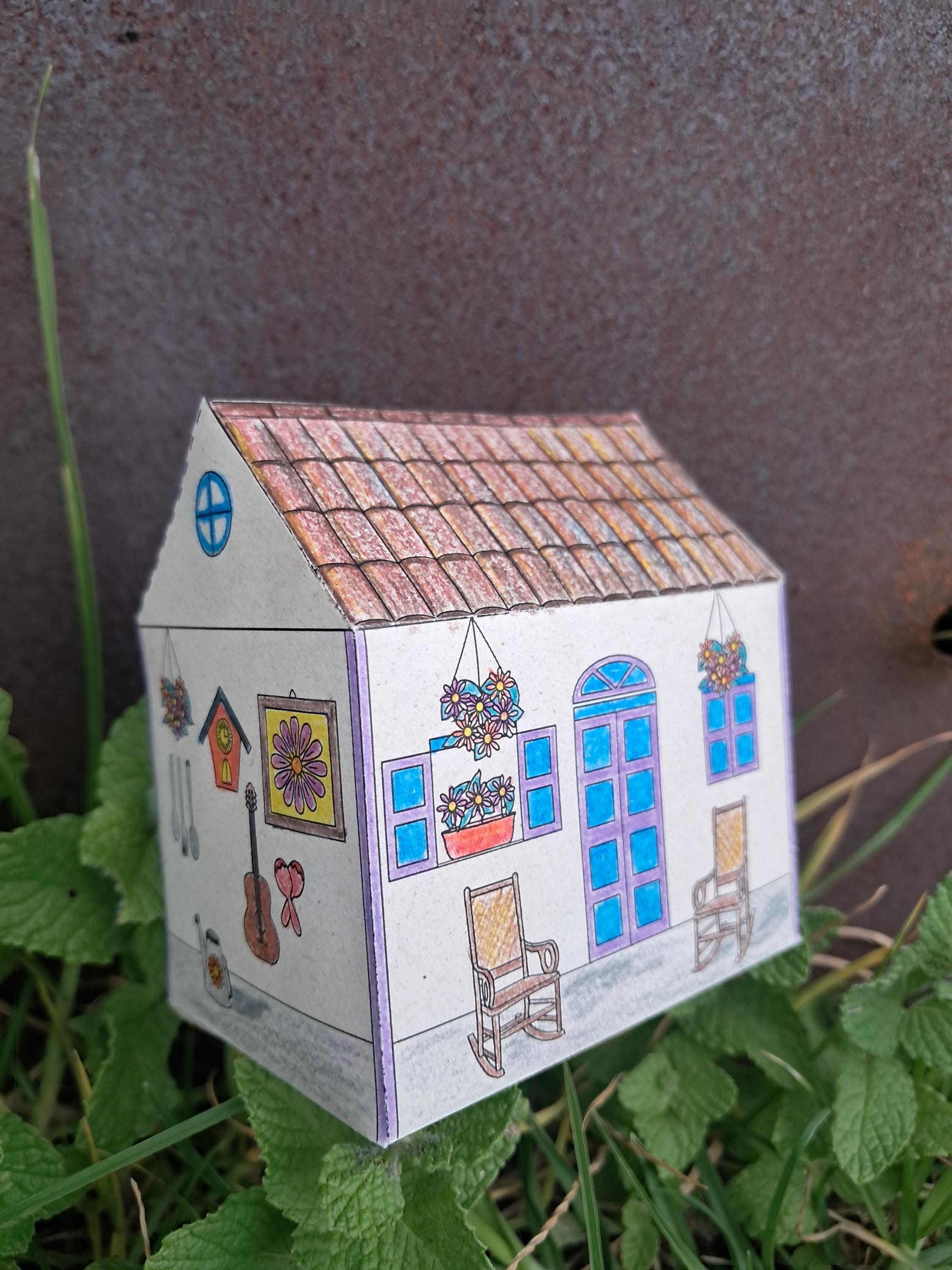 Printable Nativity House: 3D Colombian Casita DIY Christmas Craft (cut ...