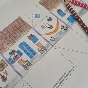 Printable Nativity House: 3D Colombian Casita DIY Christmas Craft (cut ...