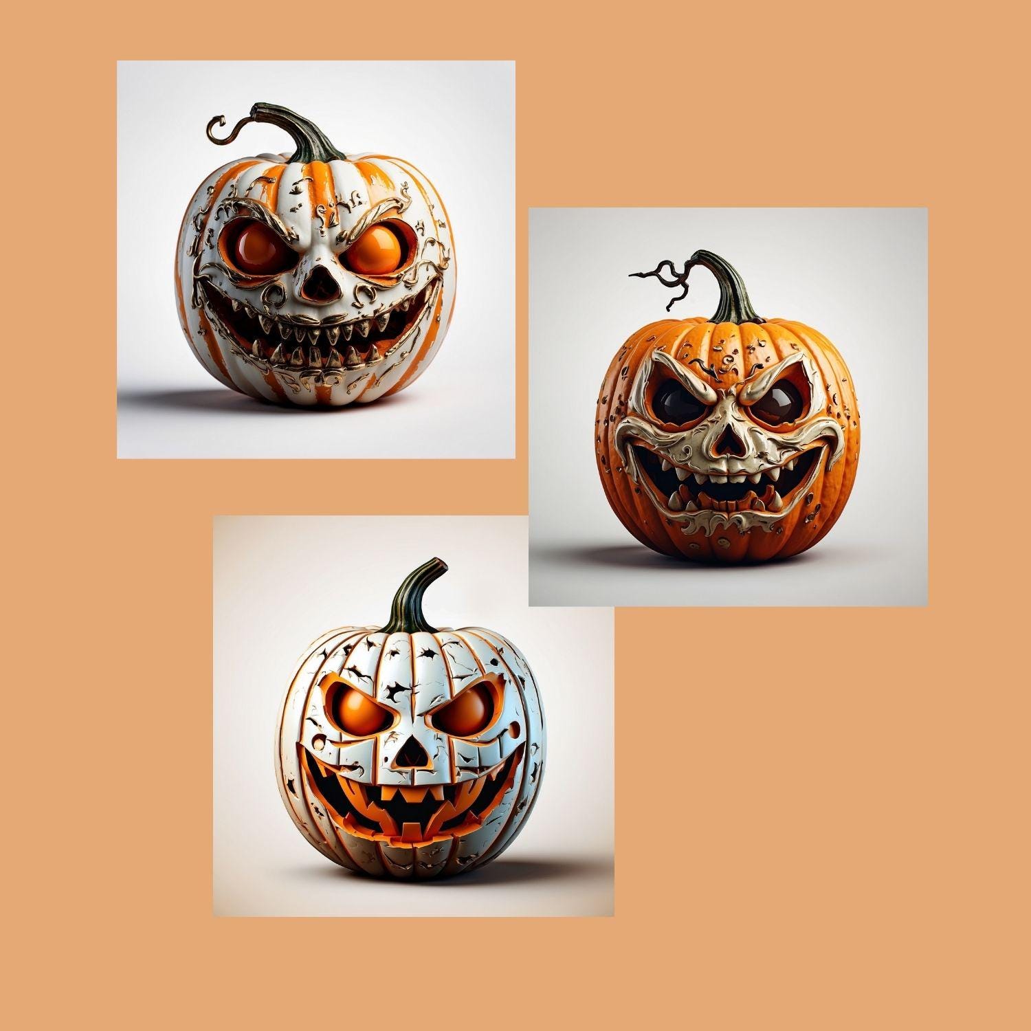 12 Halloween Pumpkin Clipart. Jack-o'-lantern. Spooky Season. Spooky ...