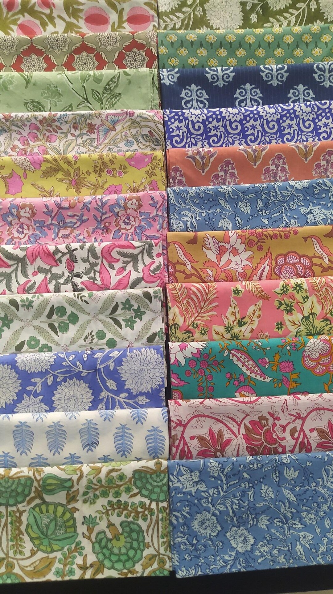 Assorted Cloth Napkins Set 100 Pack of Hand Block Printed Wedding ...