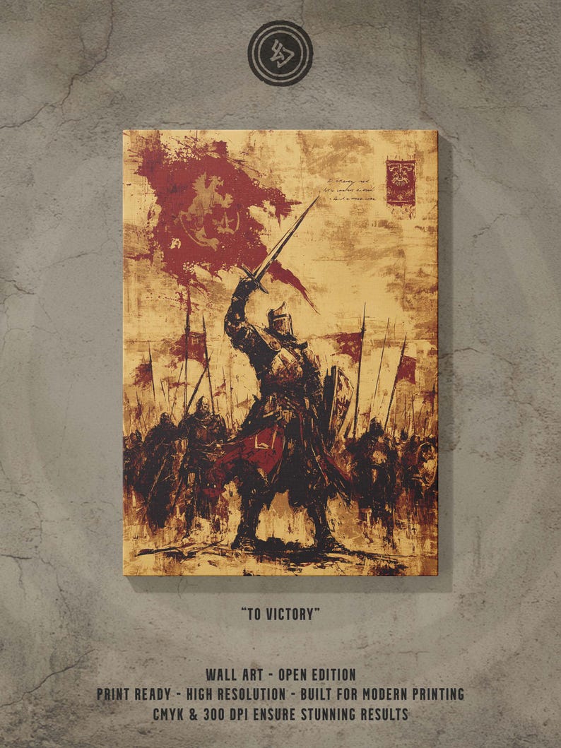 Motivational Knight Poster | Leadership Themed Art | Gift for Him ...