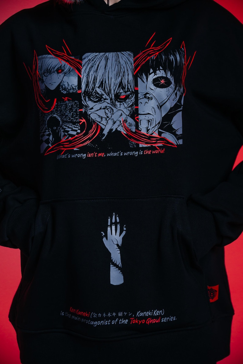 Tokyo Ghoul Anime-style Hoodie, Ken Kaneki, Streetwear. Unique Design ...