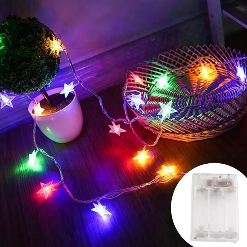 LED String Lights Outdoor Star Chain Lights Garland Lights Bulb Fairy ...