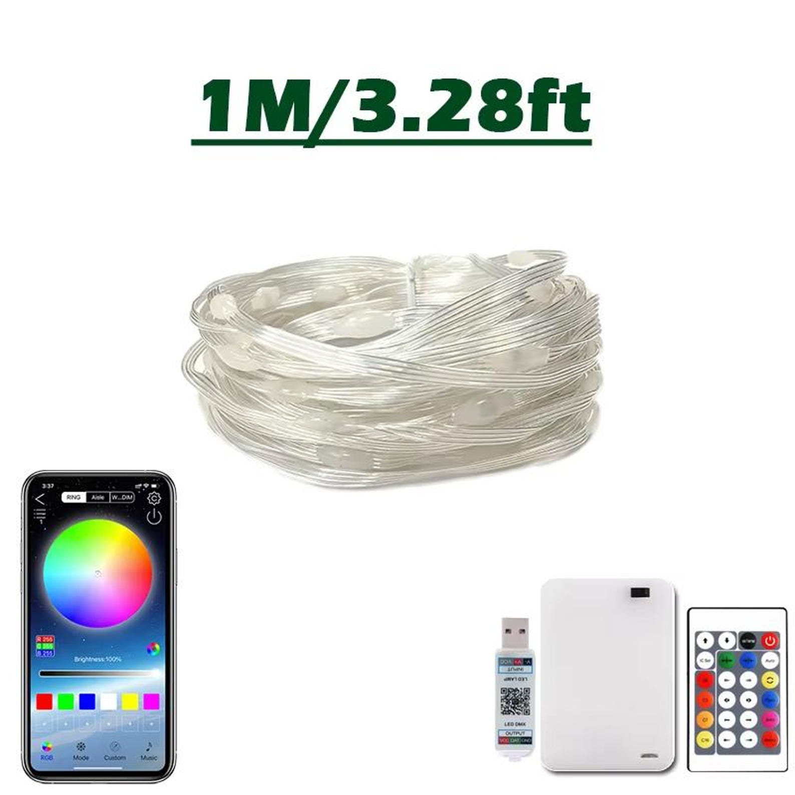 Bluetooth RGBIC LED String Lights – Battery Operated Smart Dream Color ...