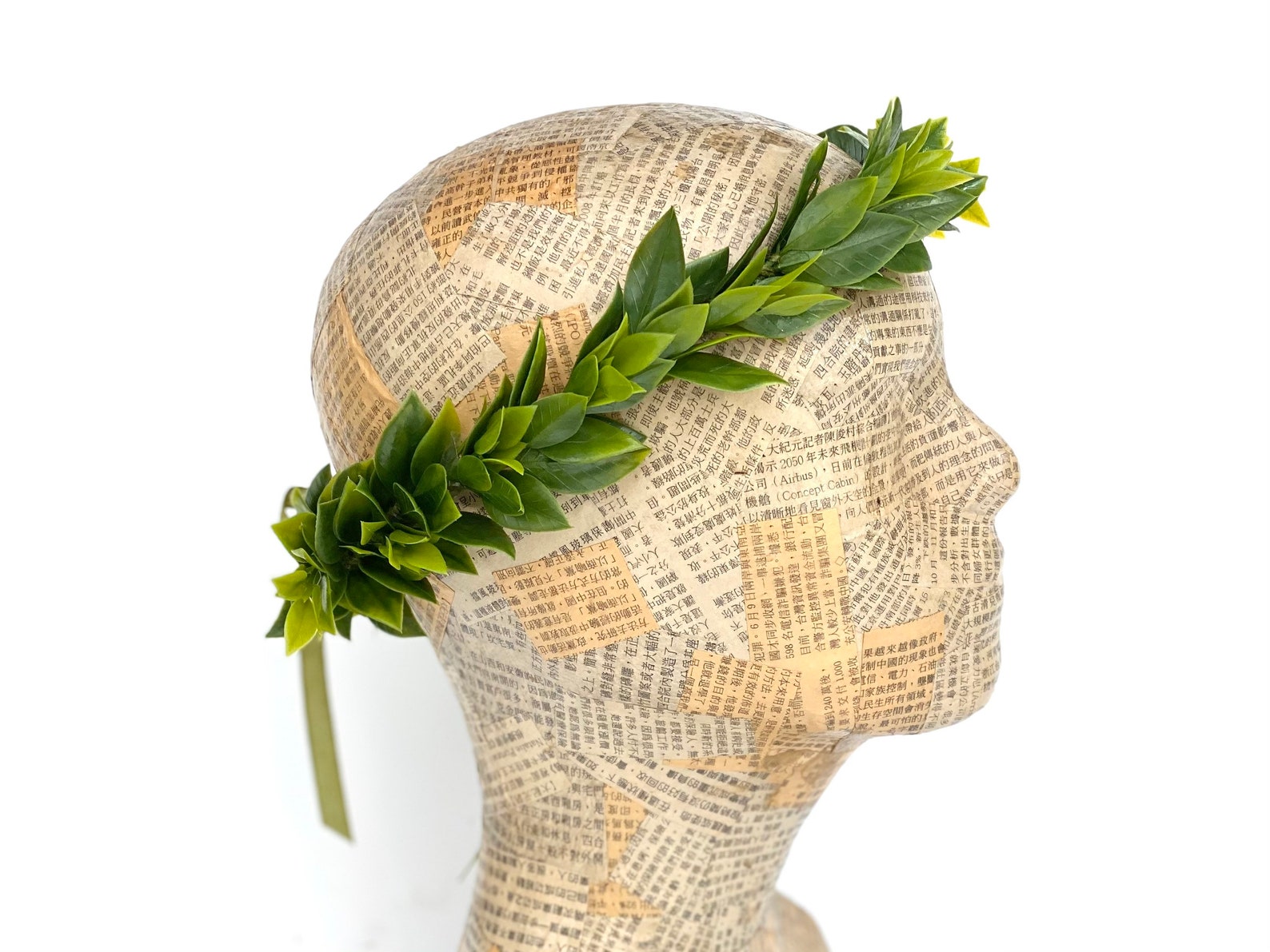 Green Leaf Laurel Crown Greek God Headpiece Roman Myrtle - Etsy