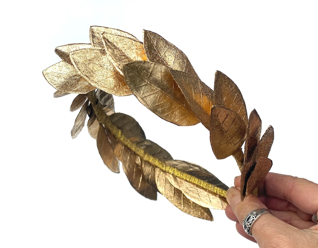 Gold Leaf Headband, Greek Wedding, Festival Wear, Gold Leaf Laurel ...