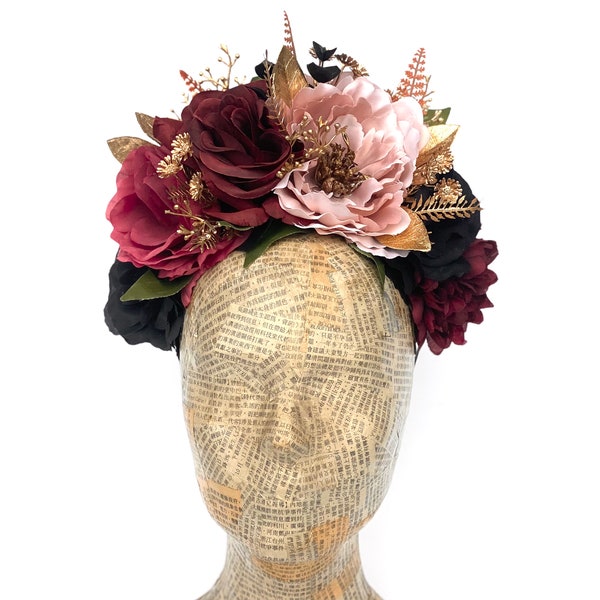 Dia De Los Muertos Flower Crown - Etsy