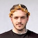 Mens Gold Leaf Crown, Roman Leaf Laurel, Gold Leaf Garland, Greek God ...