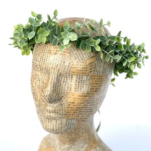 Green Eucalyptus Leaf Crown Headpiece Toga Costume Sage - Etsy