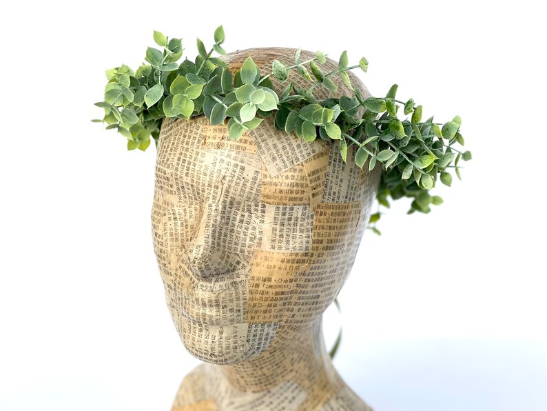 Green Eucalyptus Leaf Crown Headpiece Toga Costume Sage - Etsy
