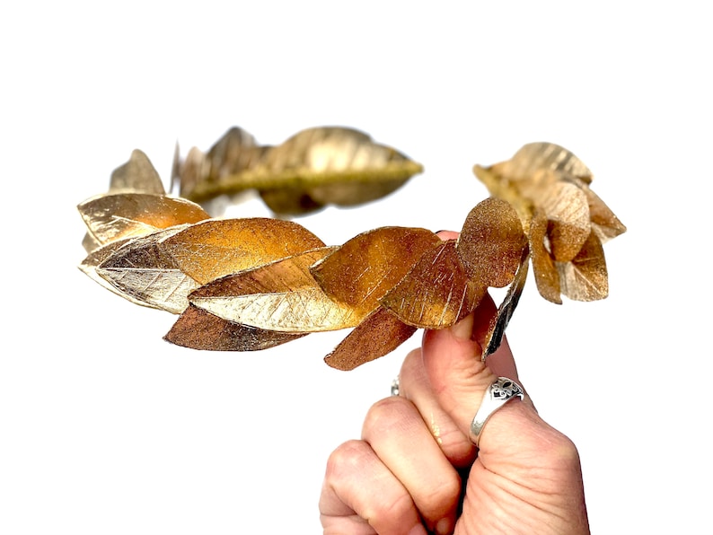 Gold Leaf Headband, Greek Wedding, Festival Wear, Gold Leaf Laurel ...