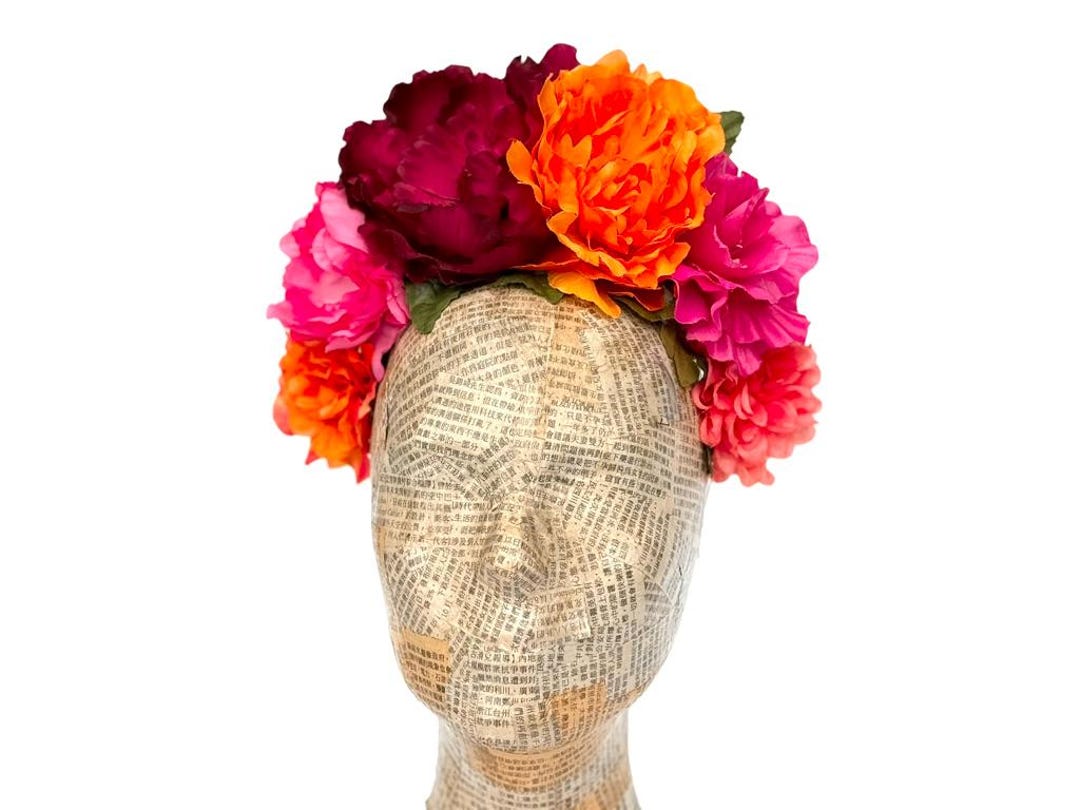 Frida Kahlo Flower Crown, Mexican Headpiece, Wedding, Easter Headband ...