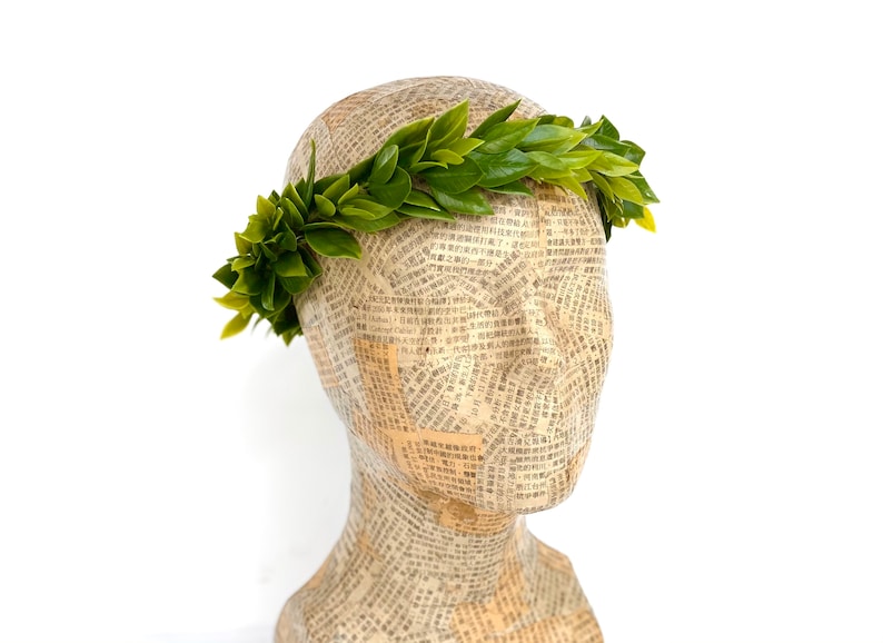 Green Leaf Laurel Crown Greek God Headpiece Roman Myrtle - Etsy