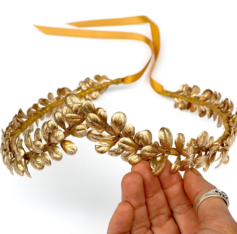 Gold Leaf Headpiece Crown Greek God Goddess Wedding - Etsy