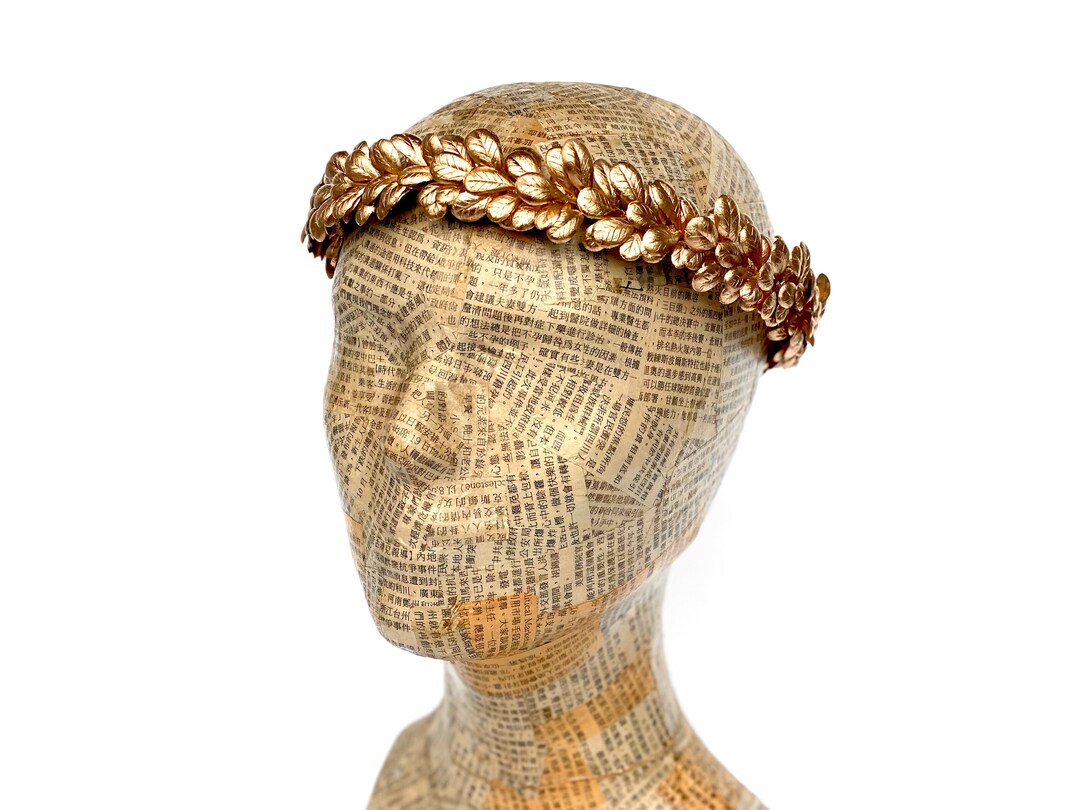Gold Leaf Crown, Laurel Leaf Circlet, Hair Garland, Greek God Goddess ...