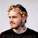 Mens Gold Leaf Crown, Roman Leaf Laurel, Gold Leaf Garland, Greek God ...