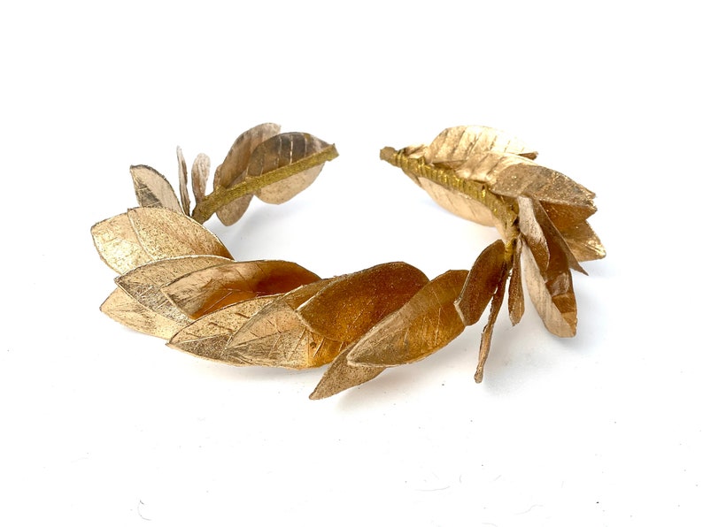 Gold Leaf Headband, Greek Wedding, Festival Wear, Gold Leaf Laurel ...