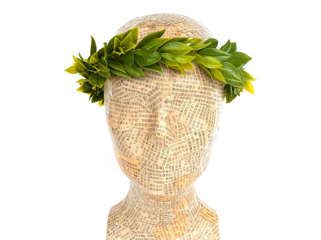 St.patricks Day Green Leaf Laurel Crown Greek God Headpiece - Etsy