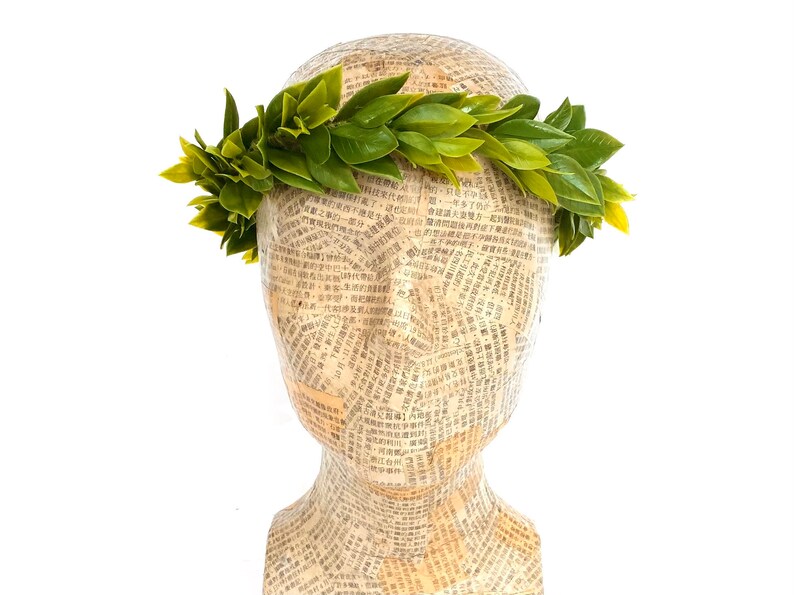 Green Leaf Laurel Crown Greek God Headpiece Roman Myrtle - Etsy