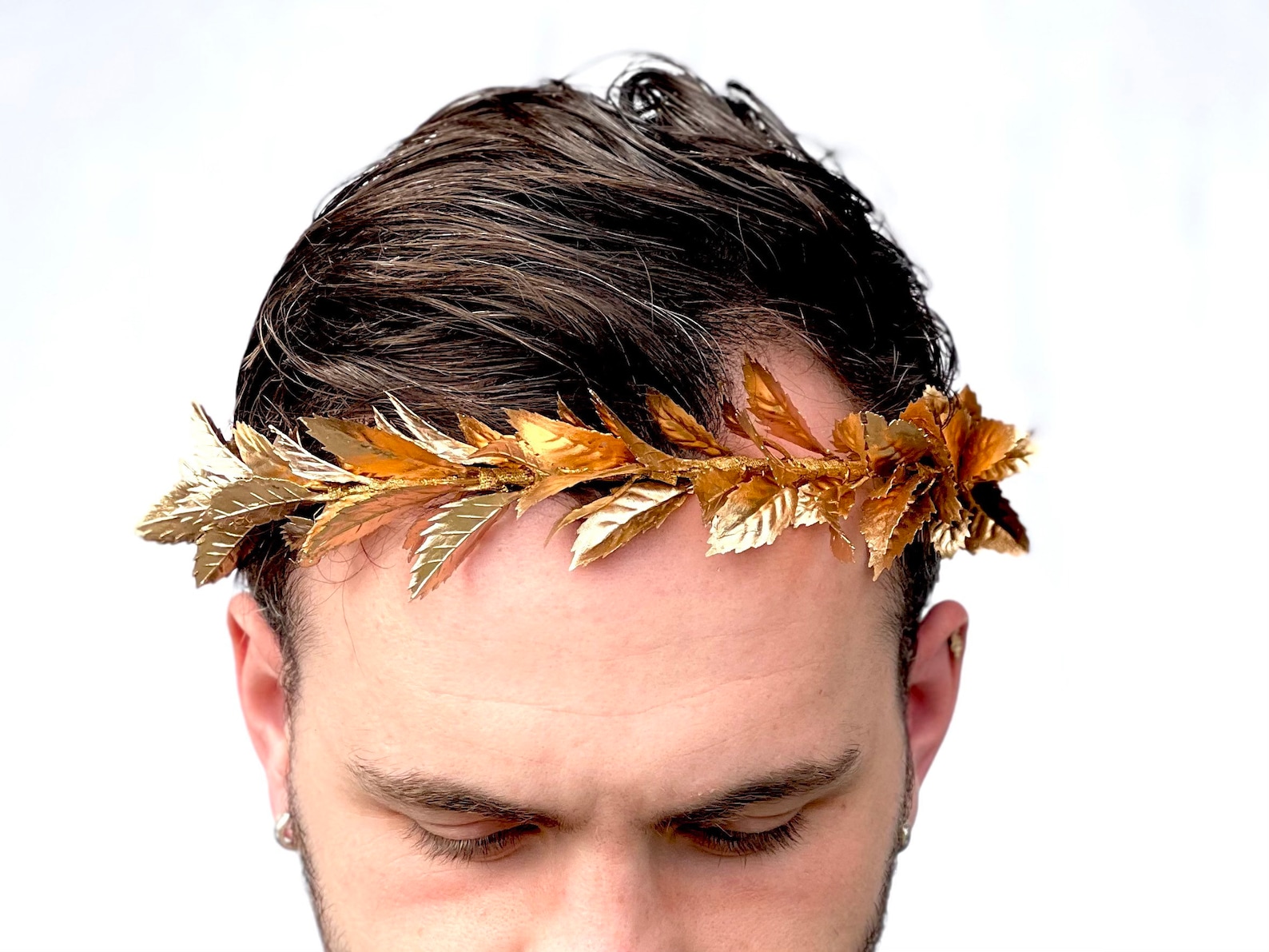 Gold Leaf Crown Toga Costume Roman Head Wreath Greek God - Etsy