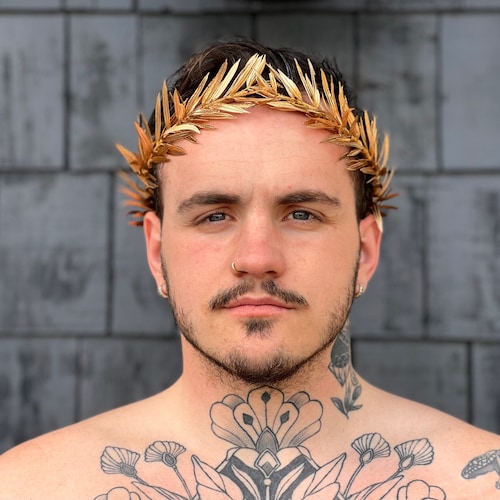 Green Leaf Laurel Crown Greek God Headpiece Roman Myrtle - Etsy