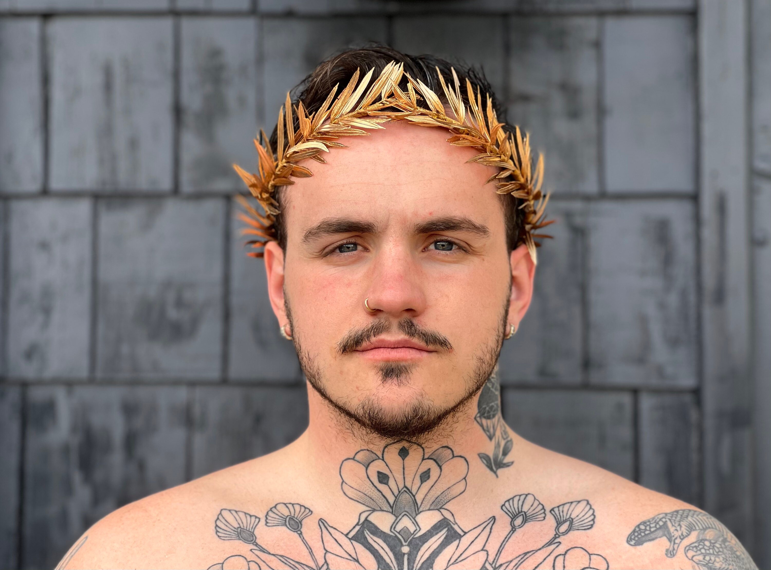 Eucalyptus Gold Leaf Crown Hair Wreath Laurel Greek God Roman Headpiece Men s Woman s 