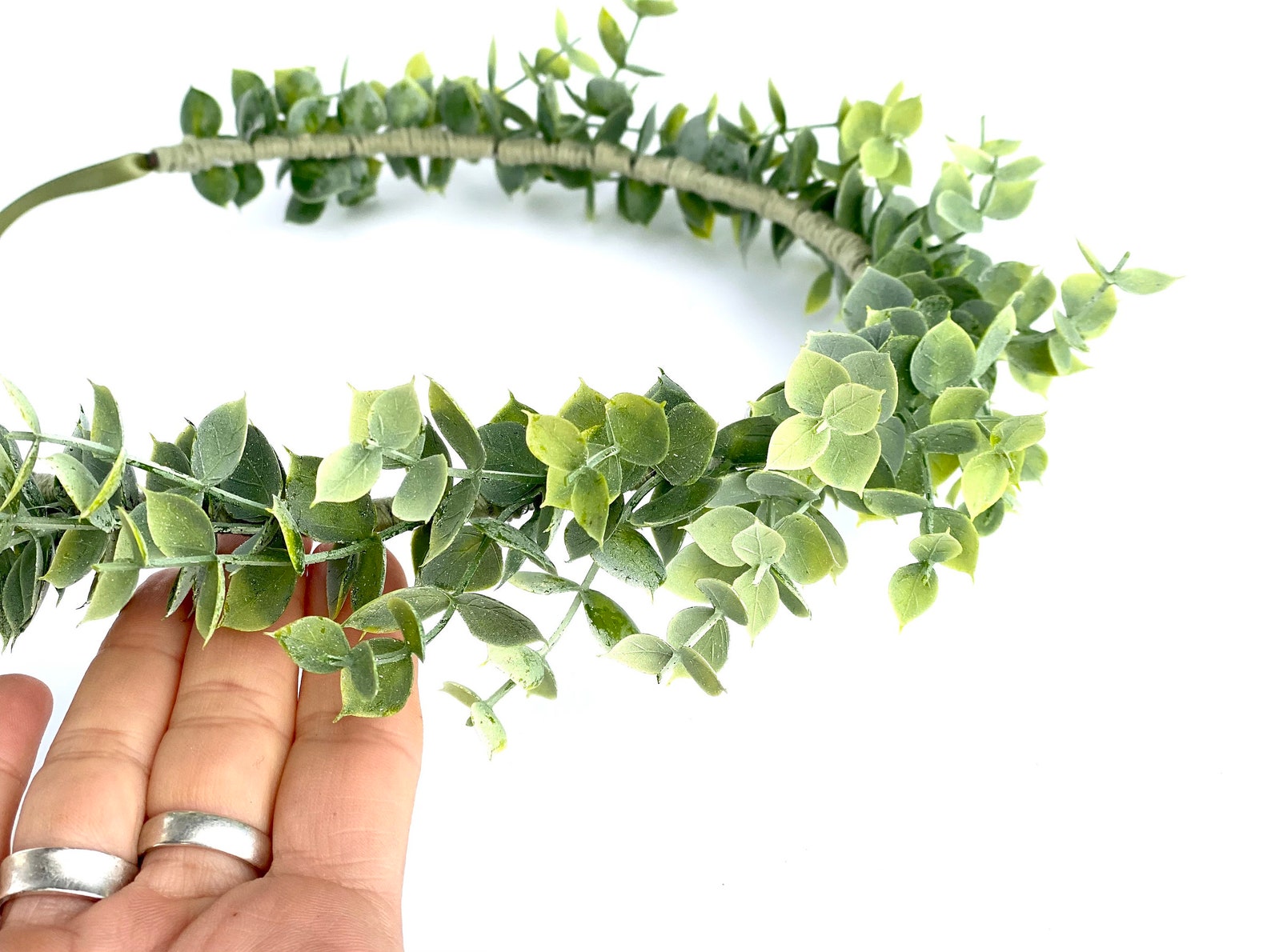 Green Eucalyptus Leaf Crown Headpiece Toga Costume Sage - Etsy