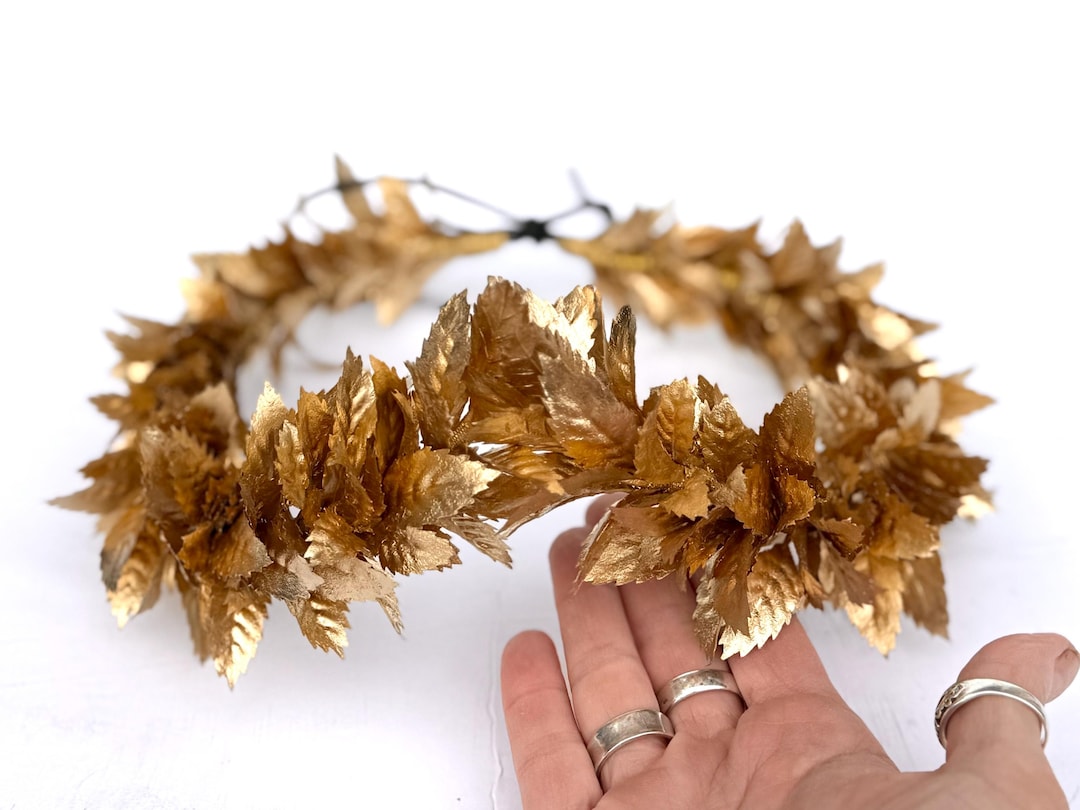 Gold Leaf Crown, Greek God, Weddings, Hair Laurel, Roman Head Wreath ...