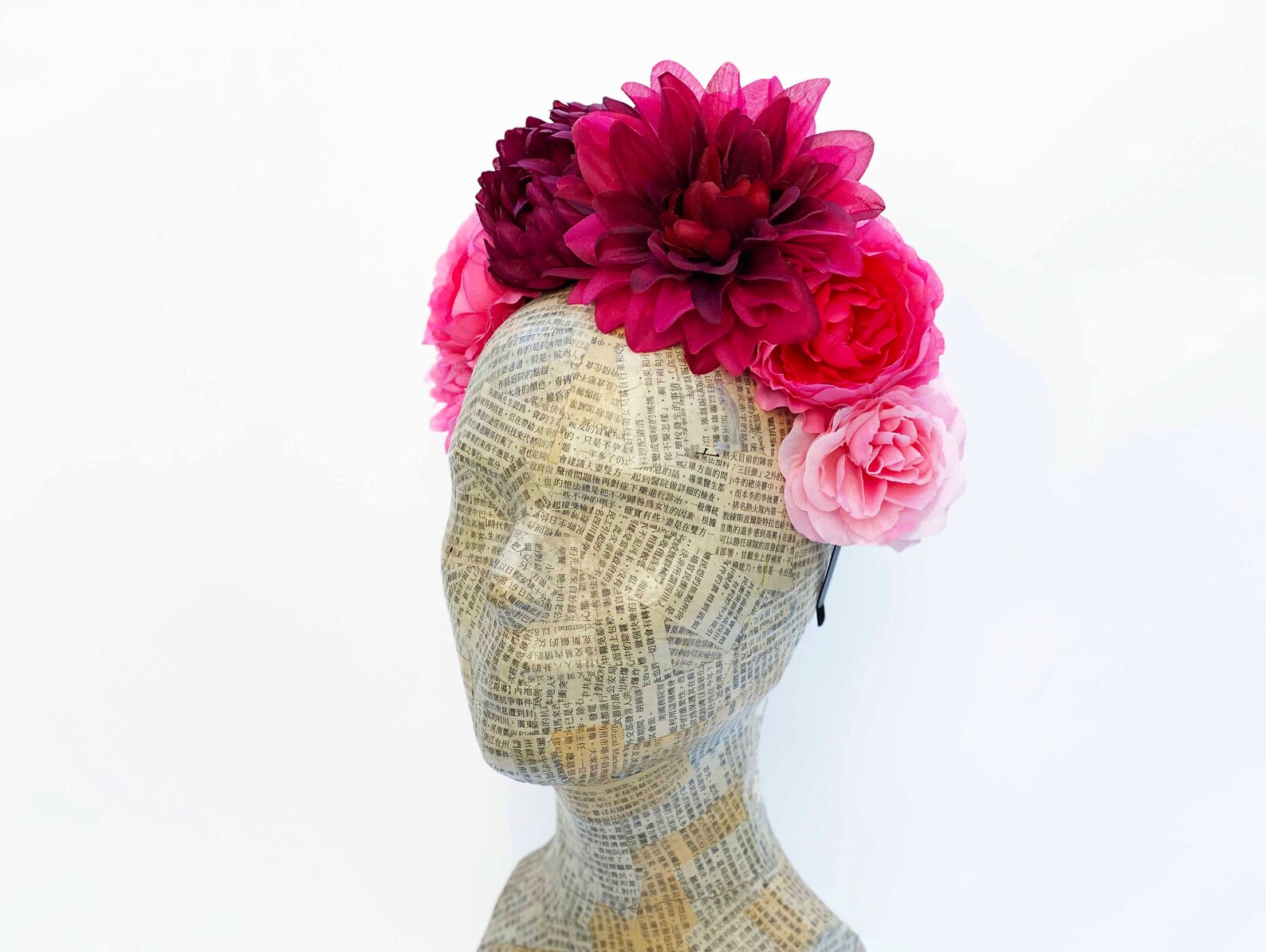 Pink Flower Crown Mexican Flower Crown Cinco De Mayo Frida | Etsy