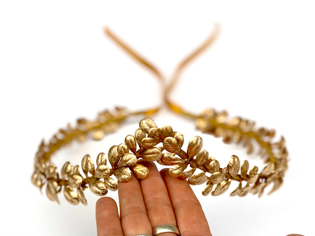 Gold Leaf Headpiece, Crown, Greek God, Goddess, Wedding, Roman, Toga ...