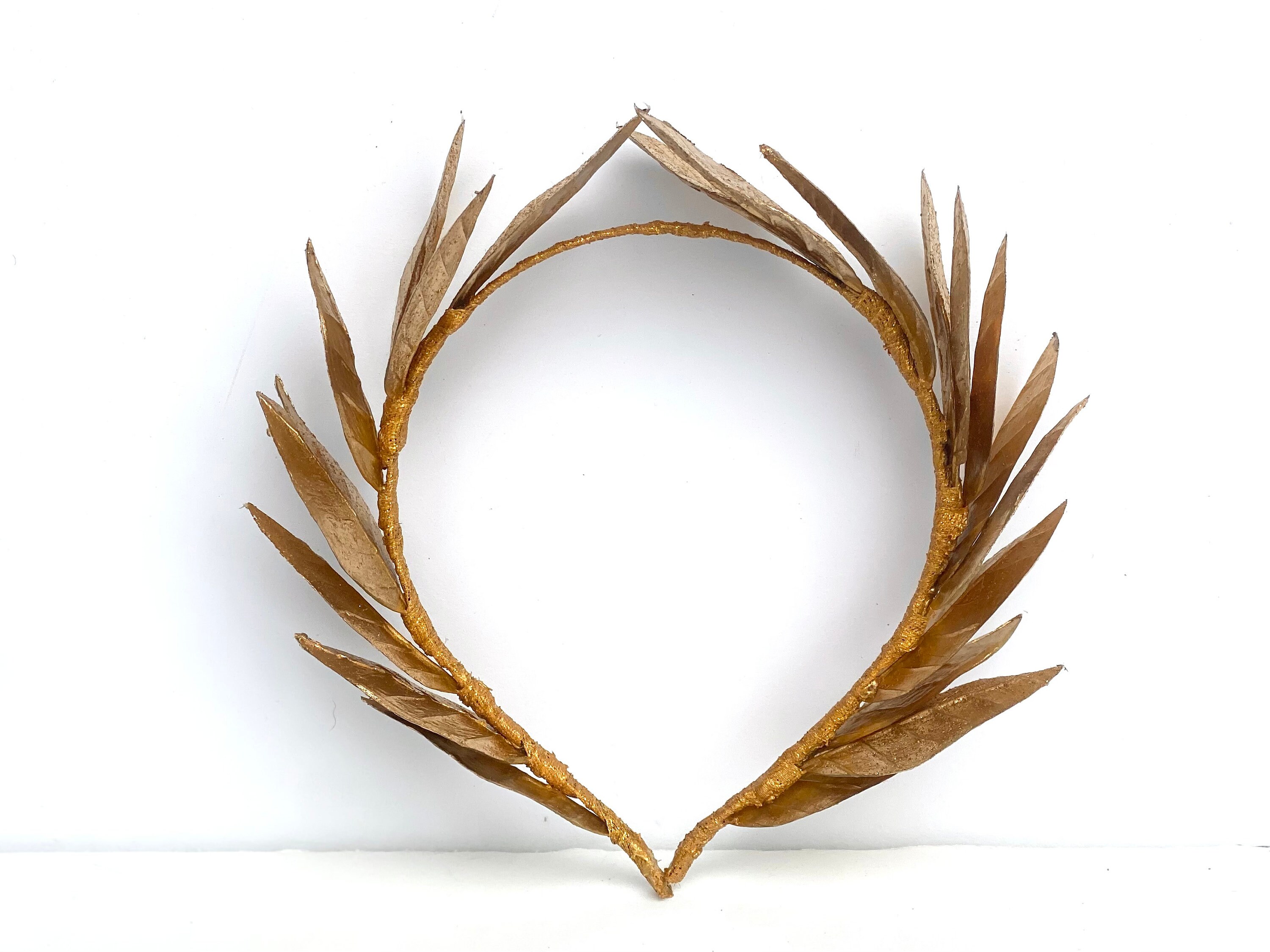 Gold Bay Leaf Crown Headband, Greek Roman Bridal Headpiece, Prom Hair ...