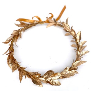 Gold Leaf Crown, Toga Costume, Roman Head Wreath, Greek God Headpiece ...