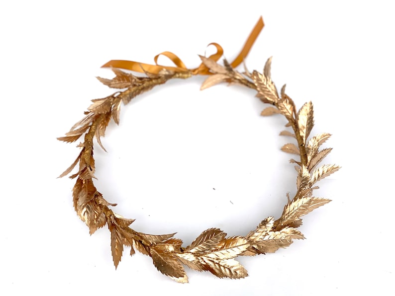 Gold Leaf Crown Toga Costume Roman Head Wreath Greek God - Etsy
