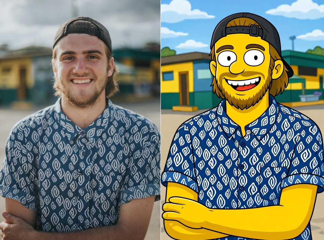 Custom Yellow Cartoon Portrait From Photo – Personalized Cartoon ...