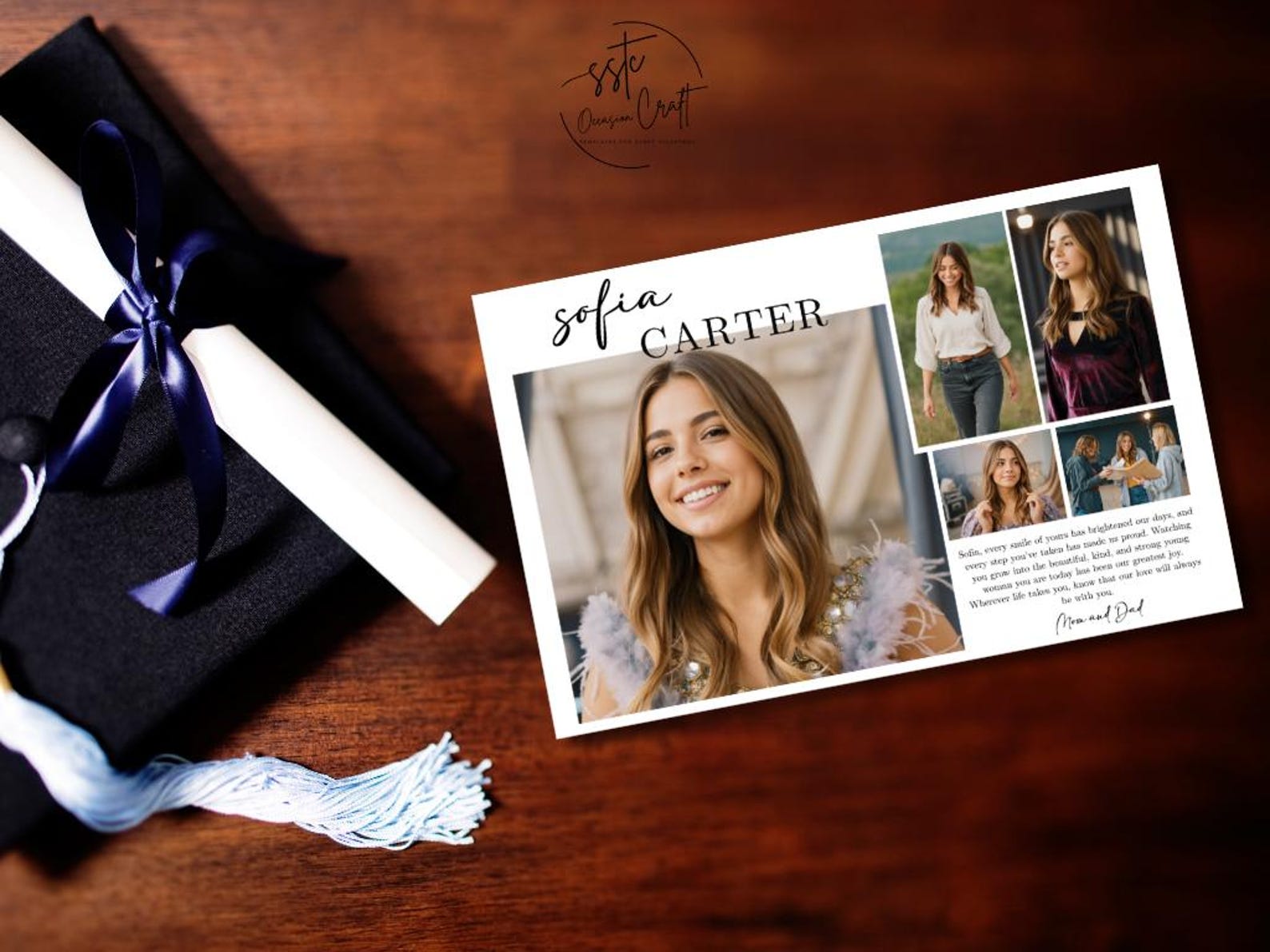 Senior Yearbook Ad Template | Half Page Graduation Ad Classic White ...
