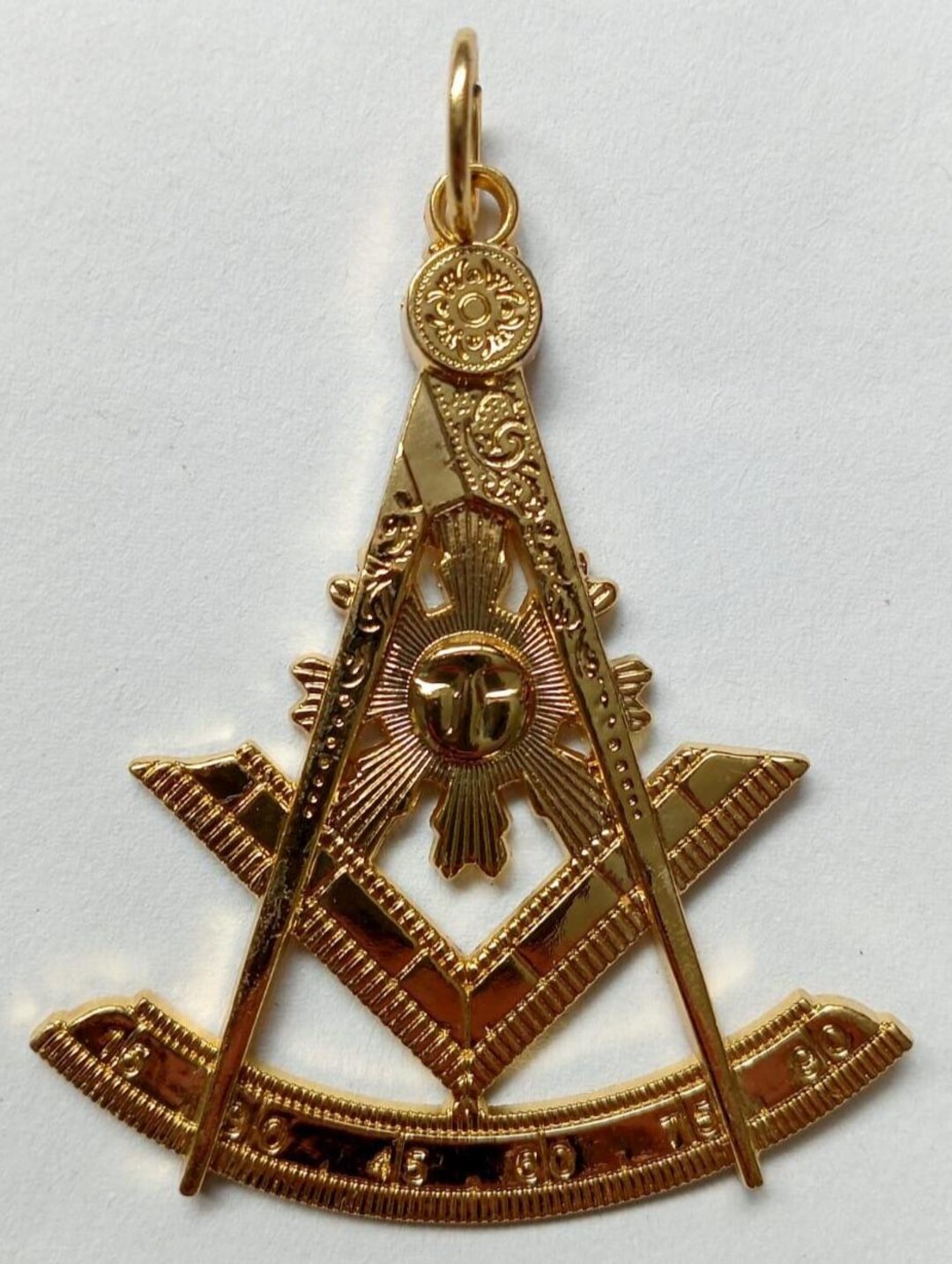 Past Master Golden Tone Jewel for Masonic Collar Regalia Freemasons ...