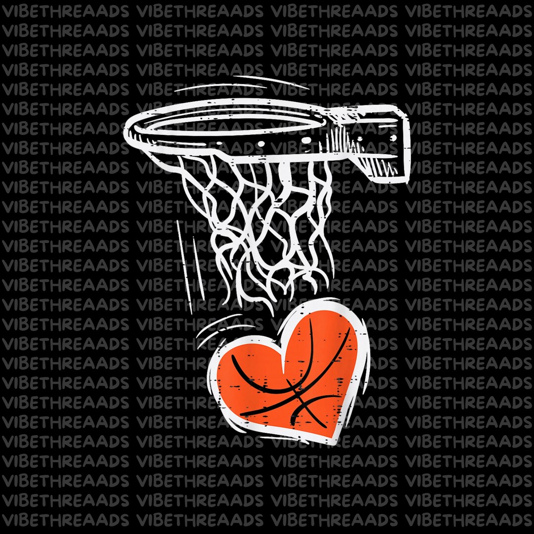 Basketball Heart Valentine PNG, Valentines Day Basketball Sublimation ...