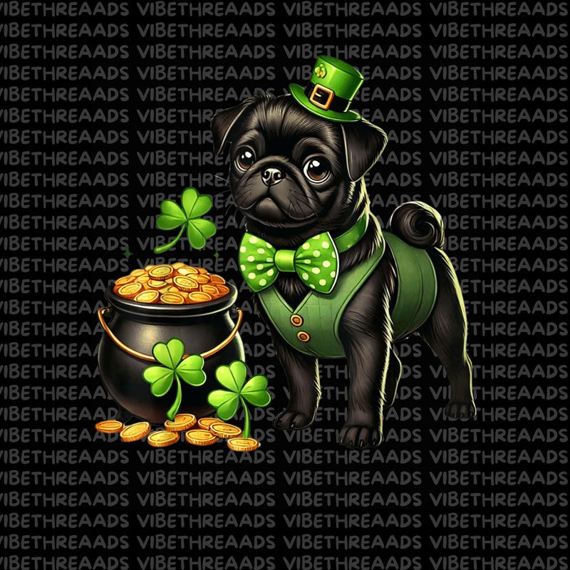 St Patricks Day Pug - Etsy