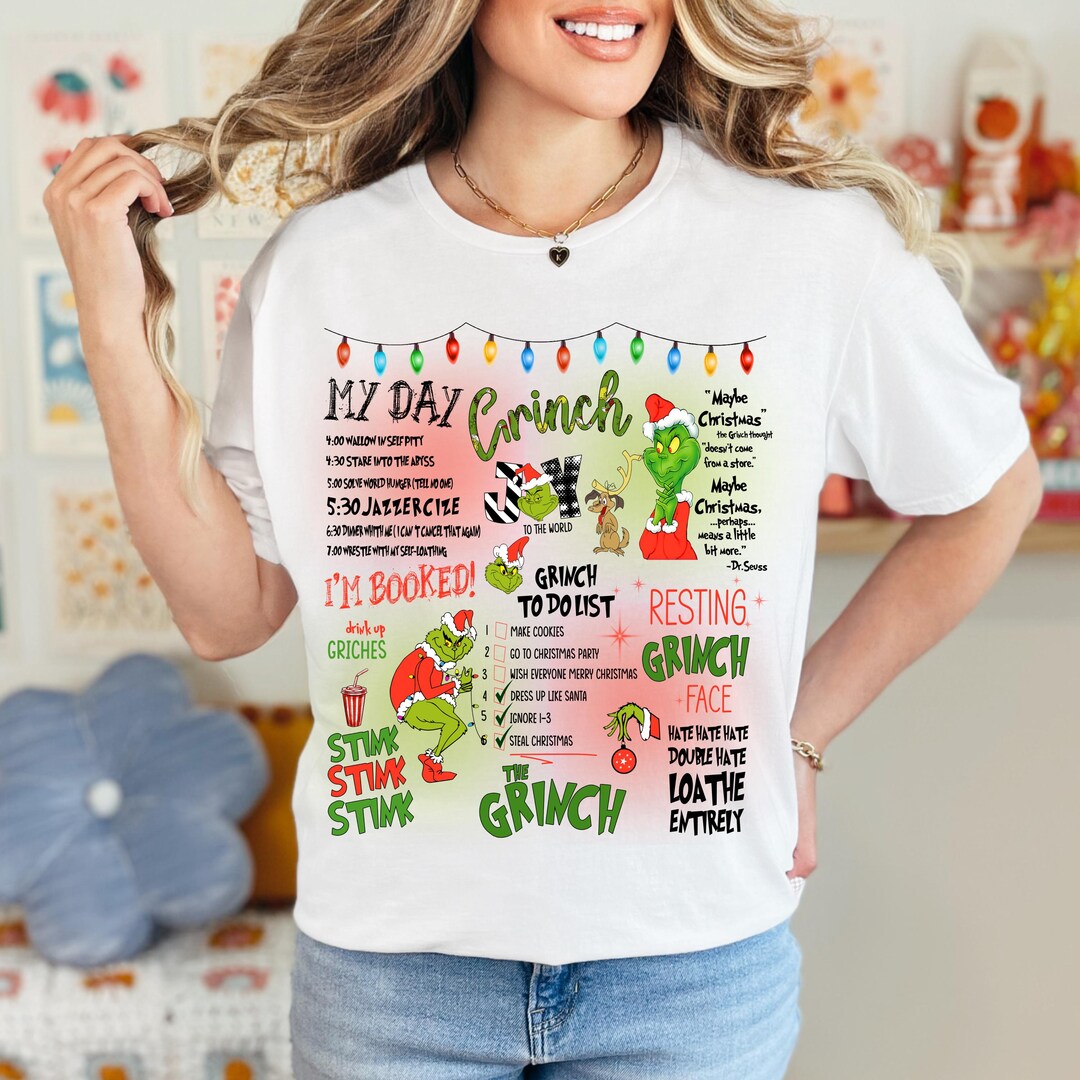 Christmas Grinch Inspired PNG Grumpy Mean One Quotes, Tshirt Design ...