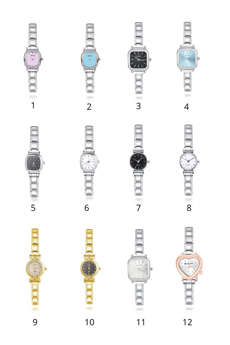 Customizable Italian Gold Watch Bracelet With Italian Charms, Modular ...