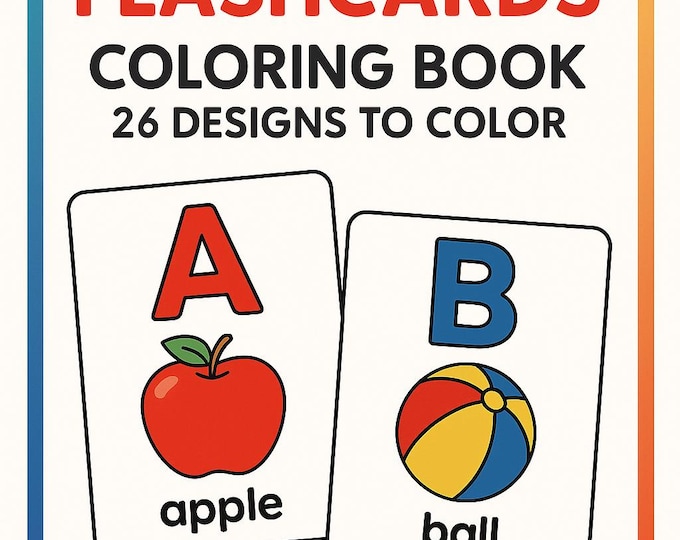 Alphabet Flashcards A-Z: Colorful ABC Learning Cards (printable PDF ...
