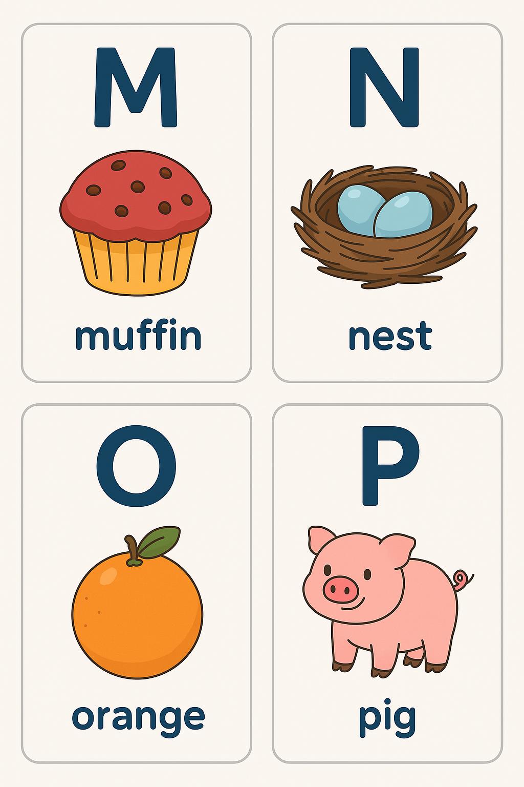 Alphabet Flashcards A-Z: Colorful ABC Learning Cards (printable PDF ...