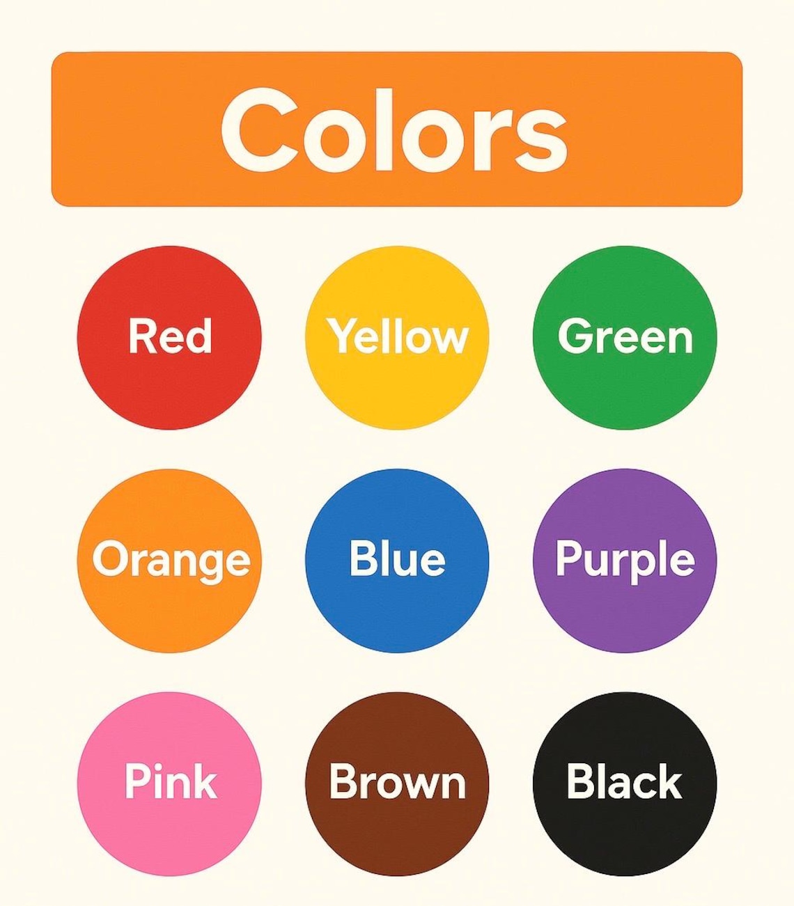 Daycare Learning Posters Bundle – Printable Wall Art for Kids | Colors ...