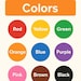 Daycare Learning Posters Bundle – Printable Wall Art for Kids | Colors ...