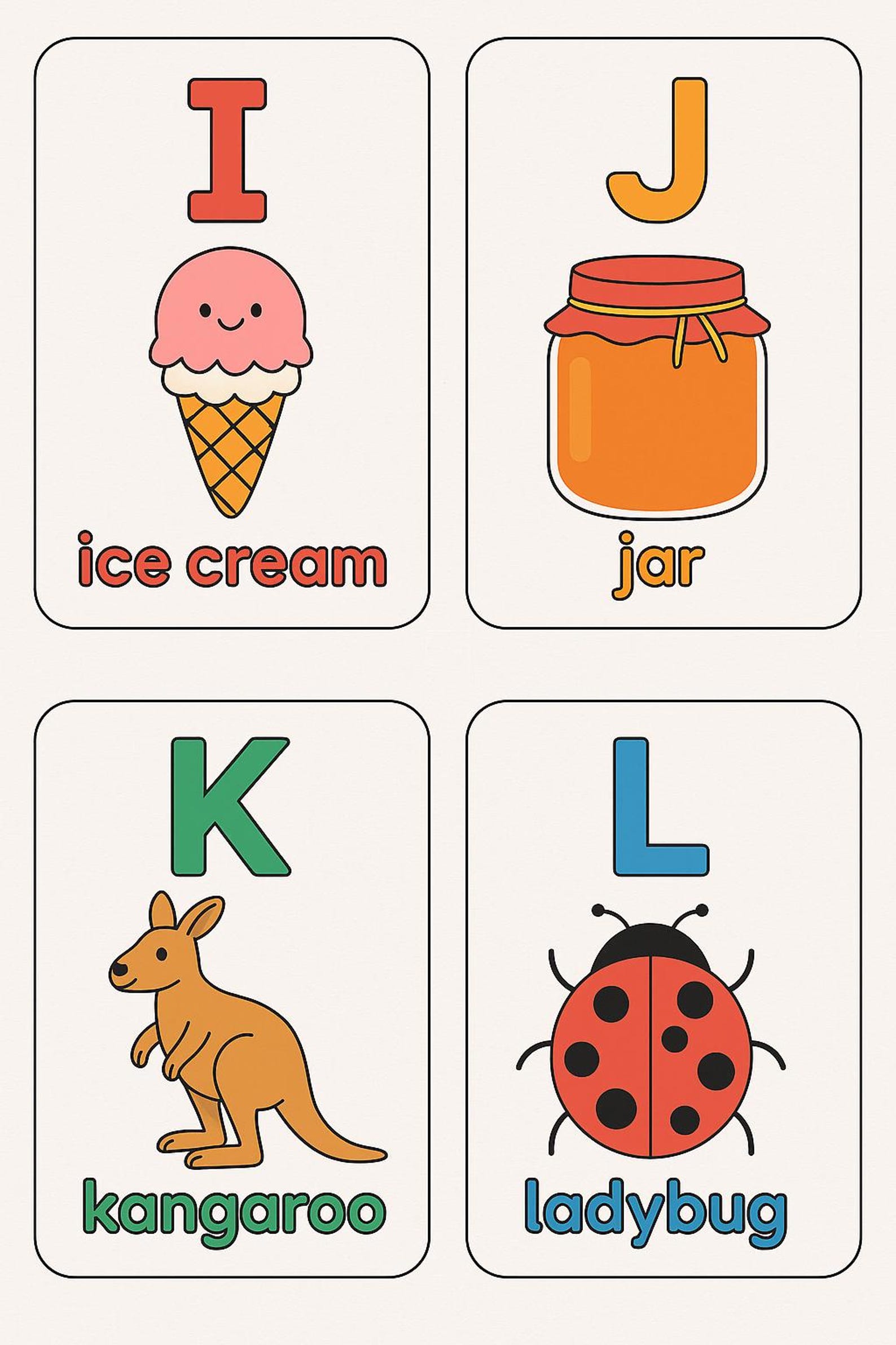 Alphabet Flashcards A-Z: Colorful ABC Learning Cards (printable PDF ...