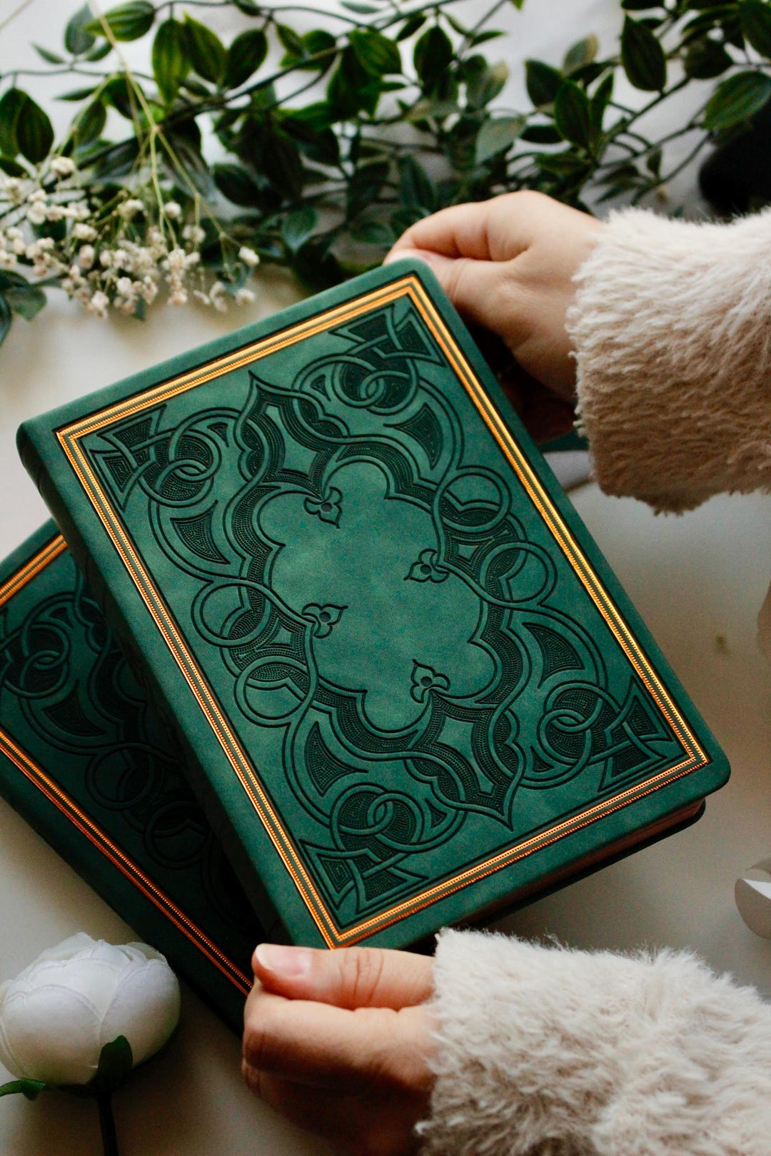 Hardcover Journal, Lined Notebook With Gilded Edges, 320 Pages, Brown ...