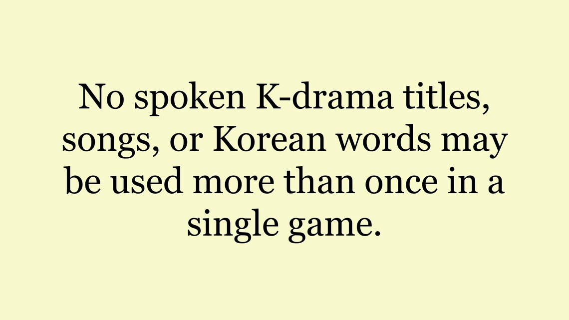 Printable K-drama Drinking Game With Cards – Digital PDF - Etsy